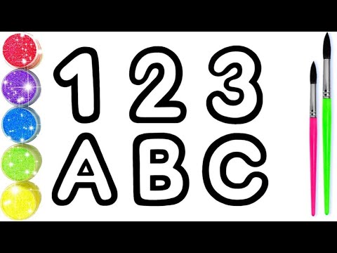 Bolalar uchun hariflar raqamlar chizish / Drawing letters and numbers for children