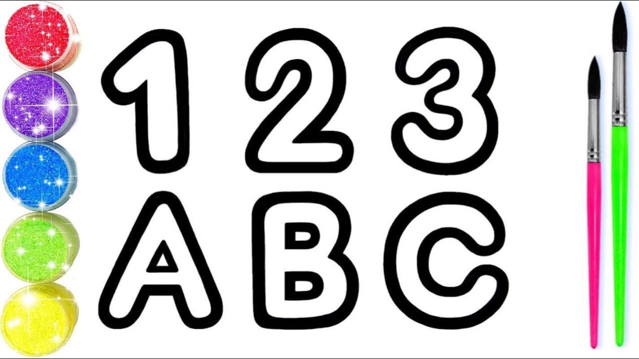 Bolalar uchun hariflar raqamlar chizish / Drawing letters and numbers ...