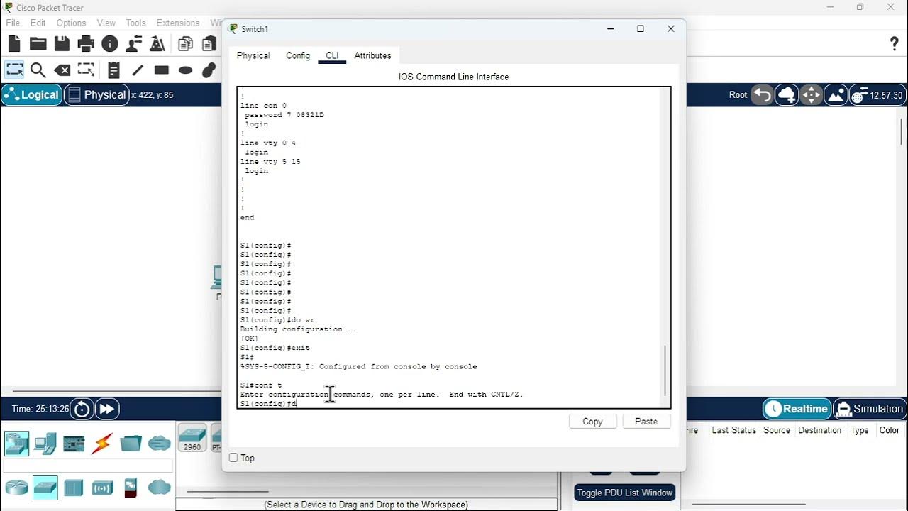 Set password in user mode and privilege mode. - YouTube