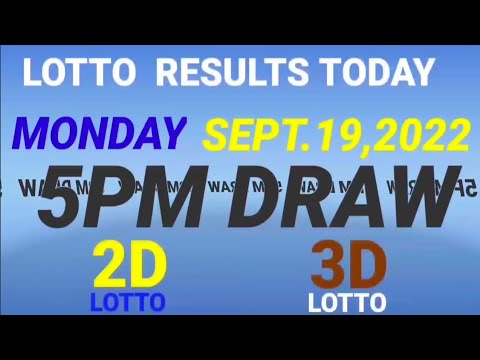 5PM LOTTO DRAW RESULT TODAY SEPT 19,2022(MONDAY) - YouTube