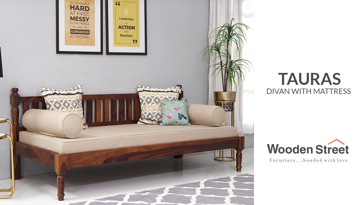 Tauras Divan with Mattress [ Latest Divan Designs] Wooden Street | 2023 ...