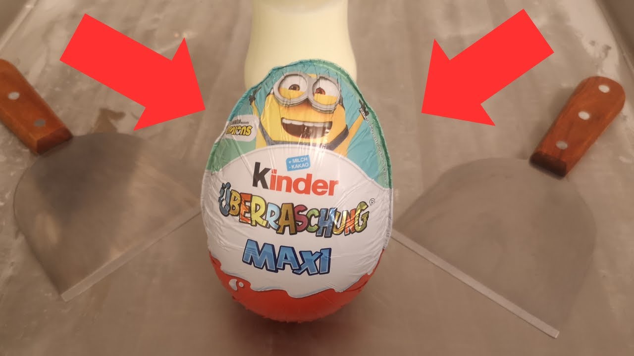 ASMR - Kinder Überraschung Maxi - Freaky Ice Cream Rolls -30°C ...