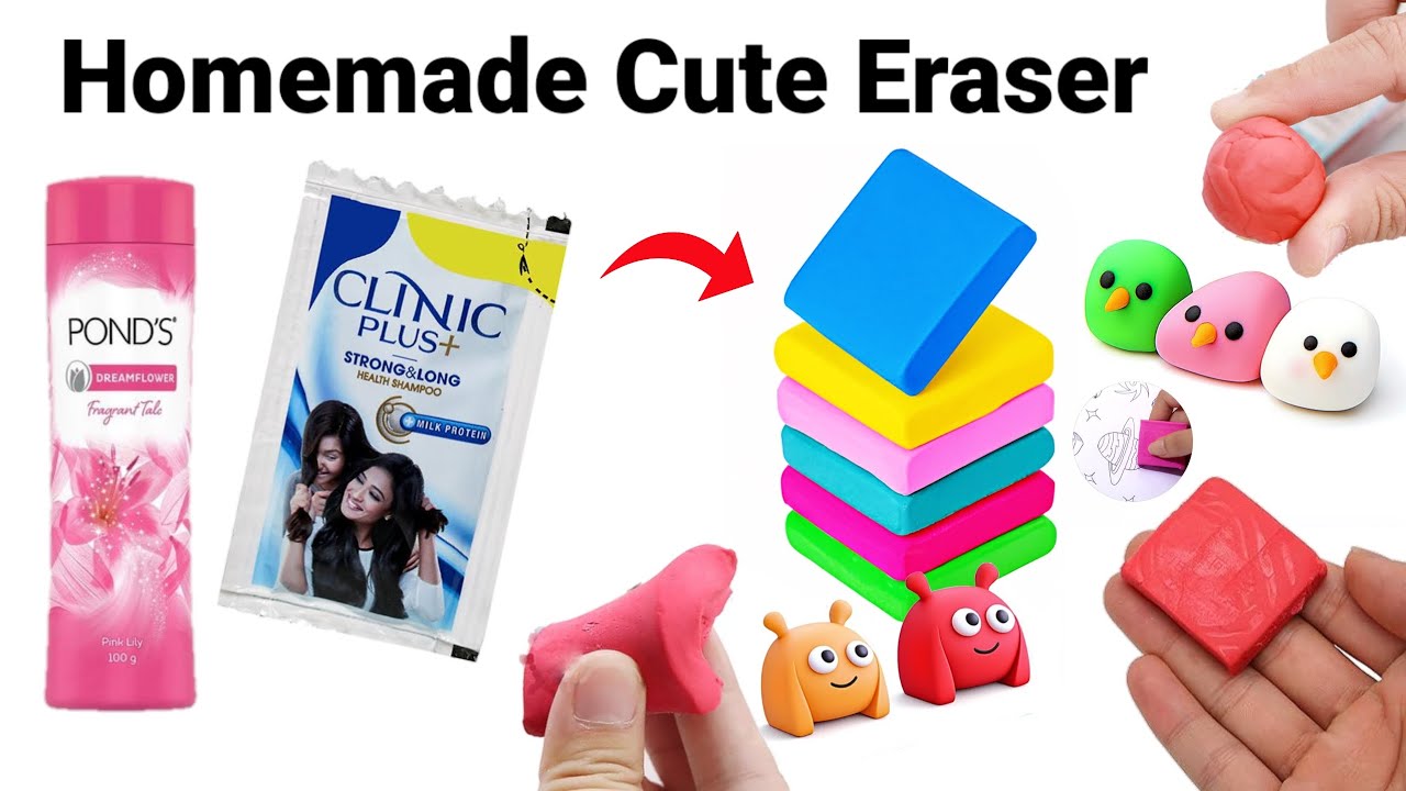 How to make Kneaded Eraser at home/DIY Kneaded Eraser/homemade Kneaded ...