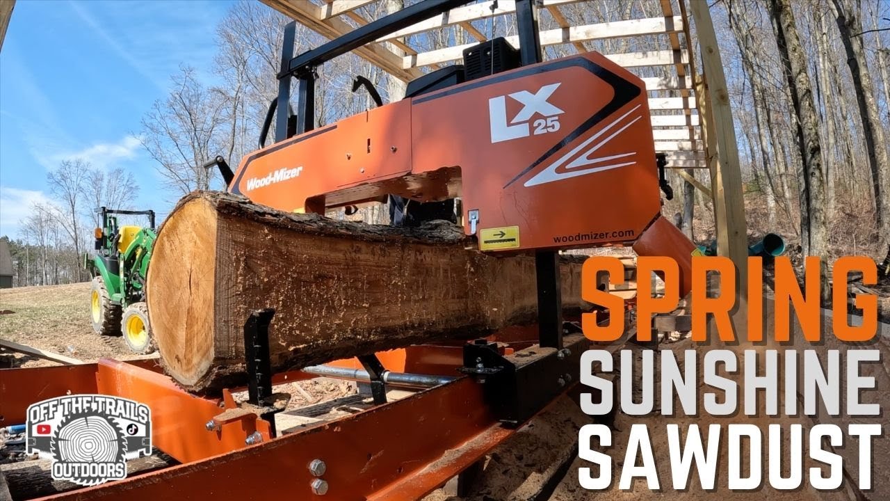 SPRING Sunshine & Sawdust - Wood-Mizer LX 25 Making Lumber - YouTube