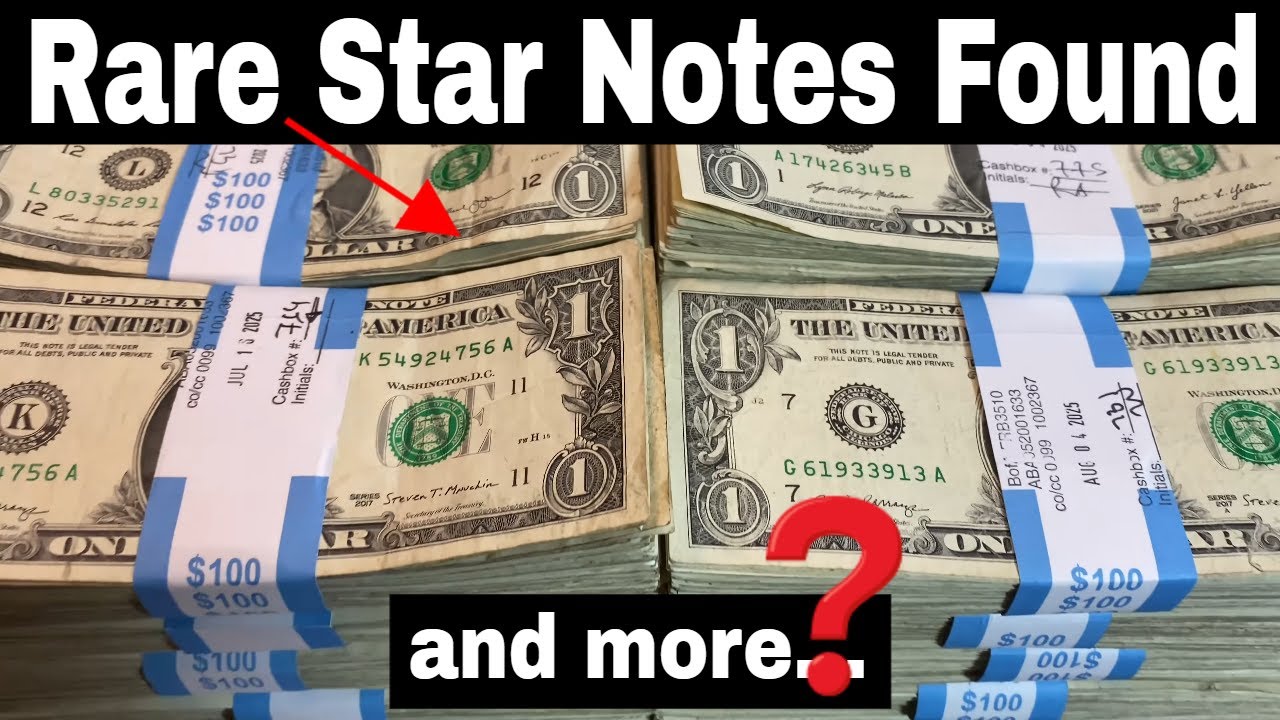 Rare Star Notes Found (and more) Searching 2,000 $1 Bills - YouTube