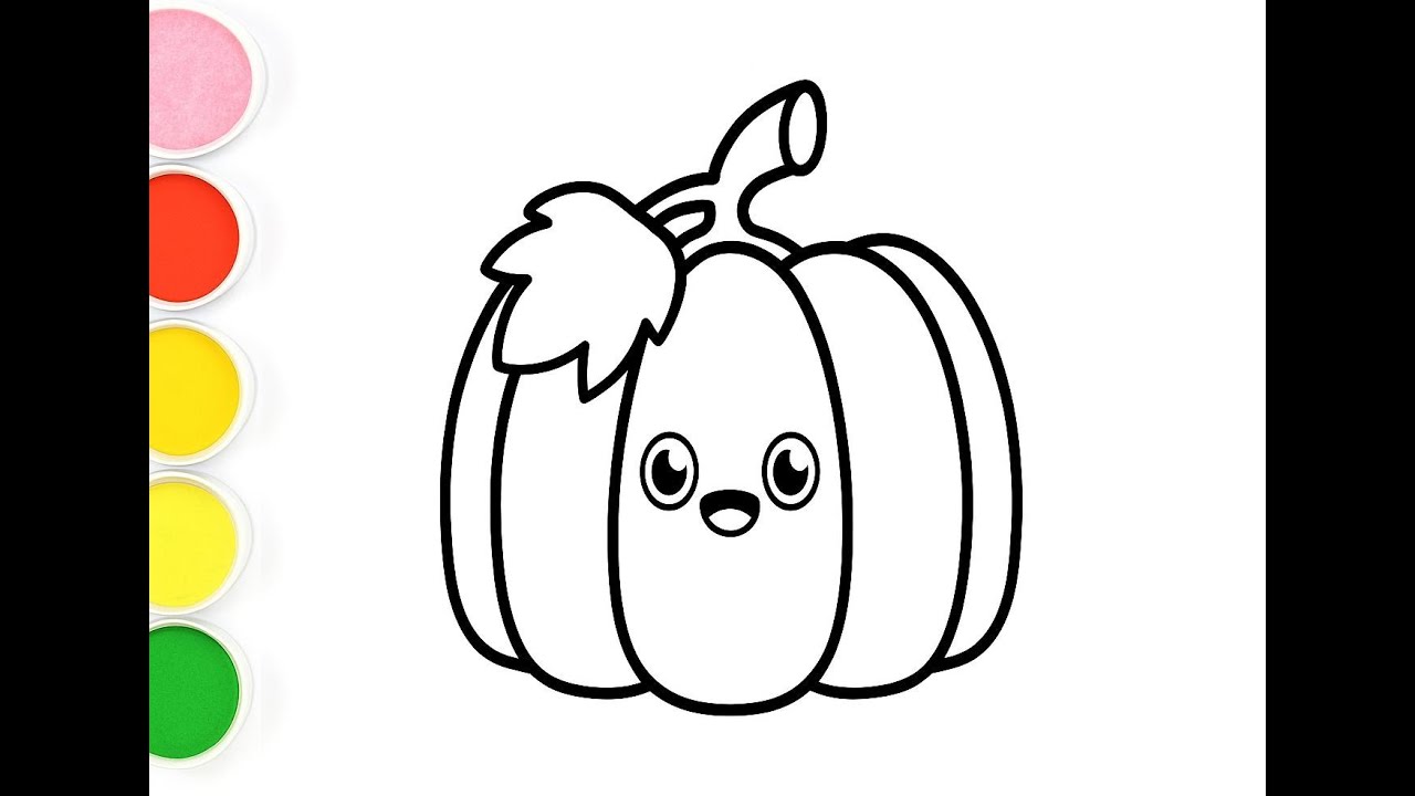 🎃How to Color a Cute Pumpkin 🎃 | Easy Coloring for Kids | Pumpkin ...