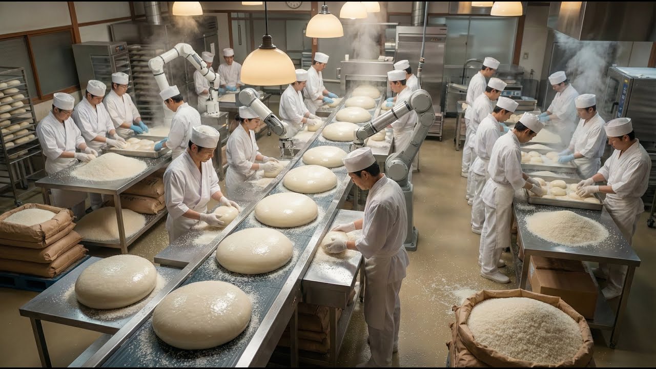 Watch Mochi Being Made: Satisfying Japanese Rice Cake Production Line ...