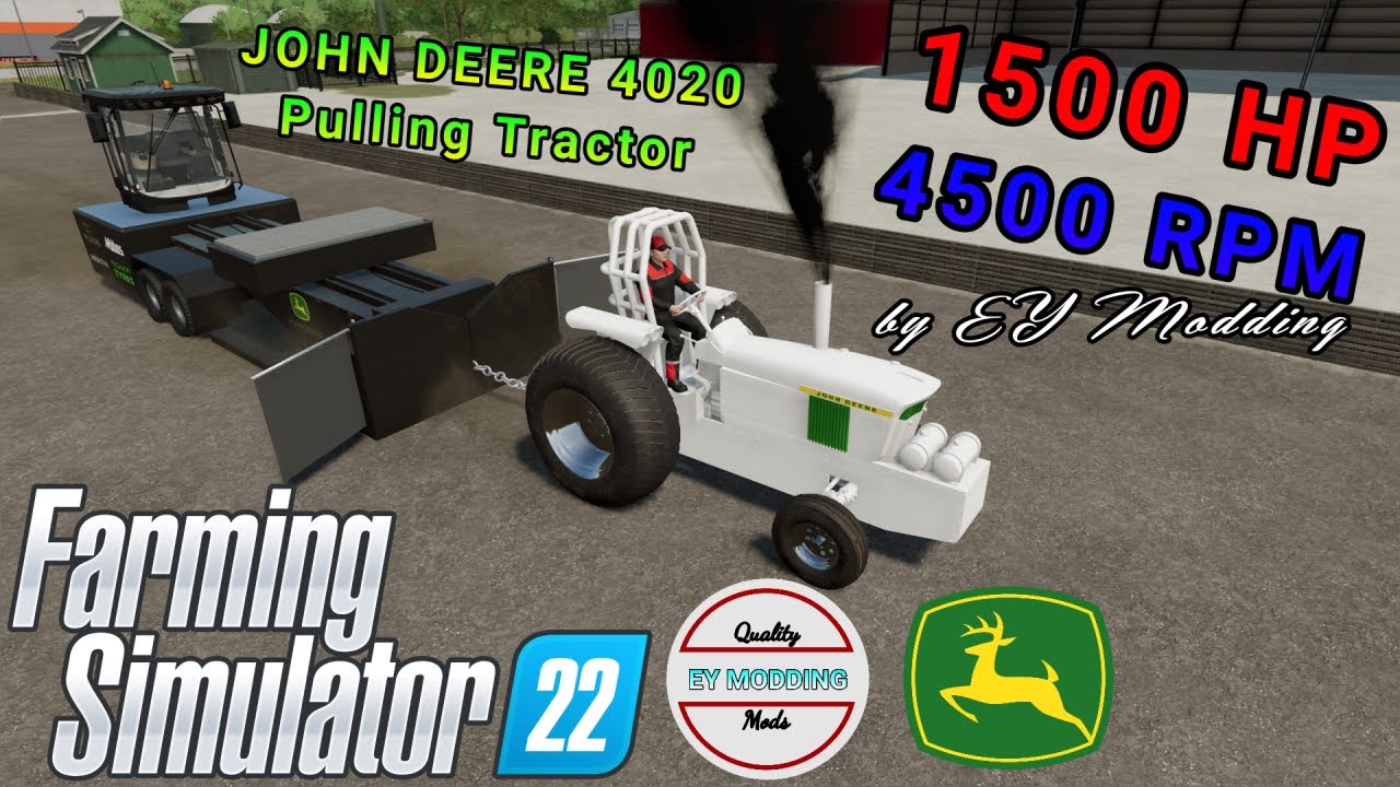 Let's test this boy before painting it|𝗙𝗦𝟮𝟮|John Deere 4020 Pulling ...