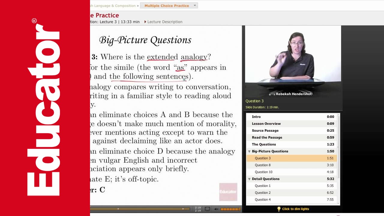 AP English: Multiple Choice Practice - YouTube