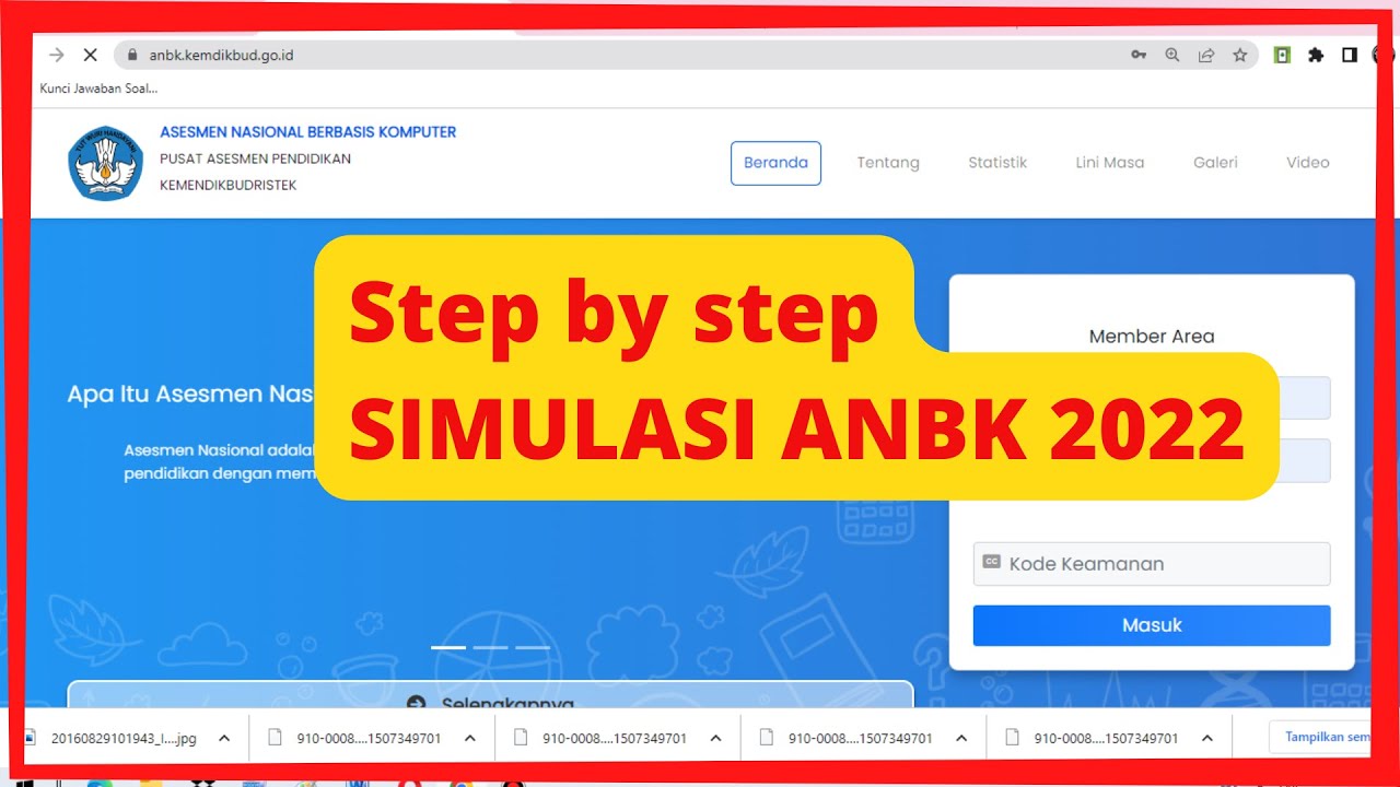 Step by step SIMULASI ANBK 2022 - YouTube