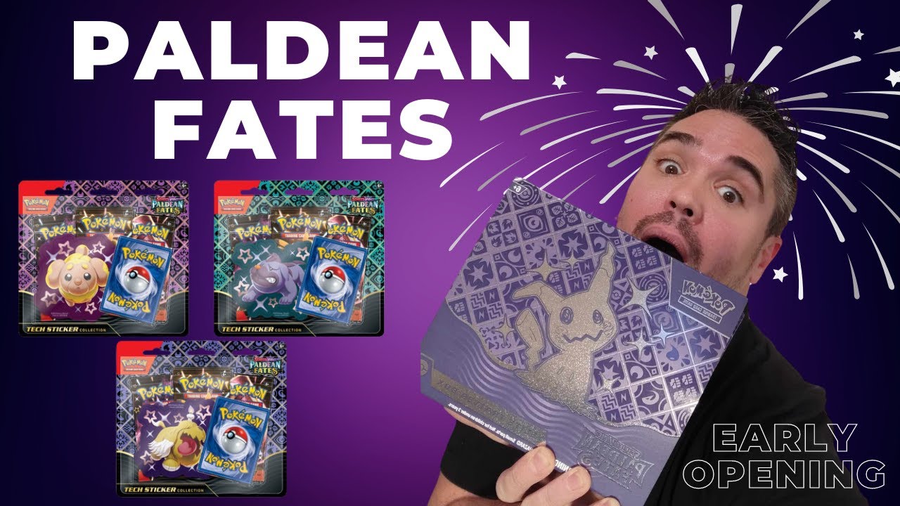 NEW PALDEAN FATES EARLY OPENING! CHASE CARD PULLED! Giveaway! #pokemon ...