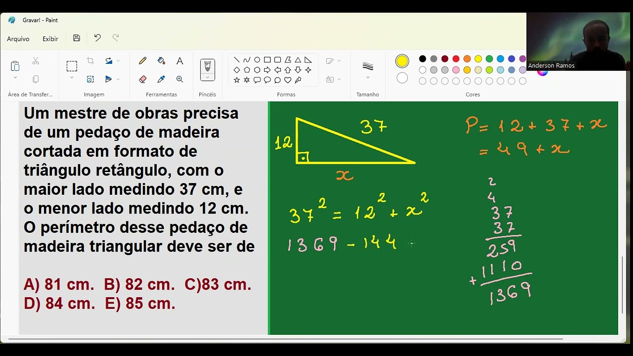 Perimetro E Area De Um Triangulo Retangulo Triângulo Escaleno: