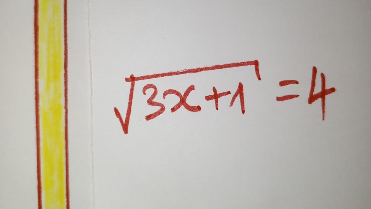 équation irrationnelle - YouTube