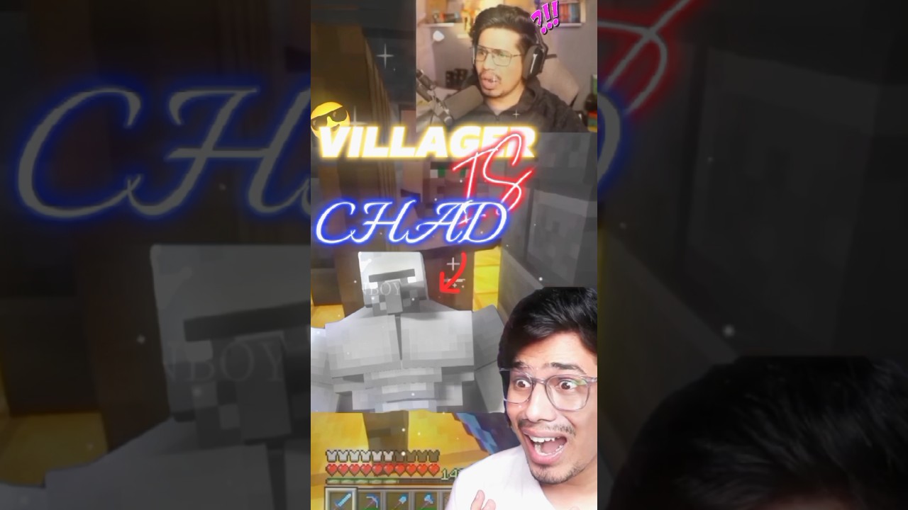 @GamerFleet vs chad villager 😎 #anshubisht #minecraft - YouTube