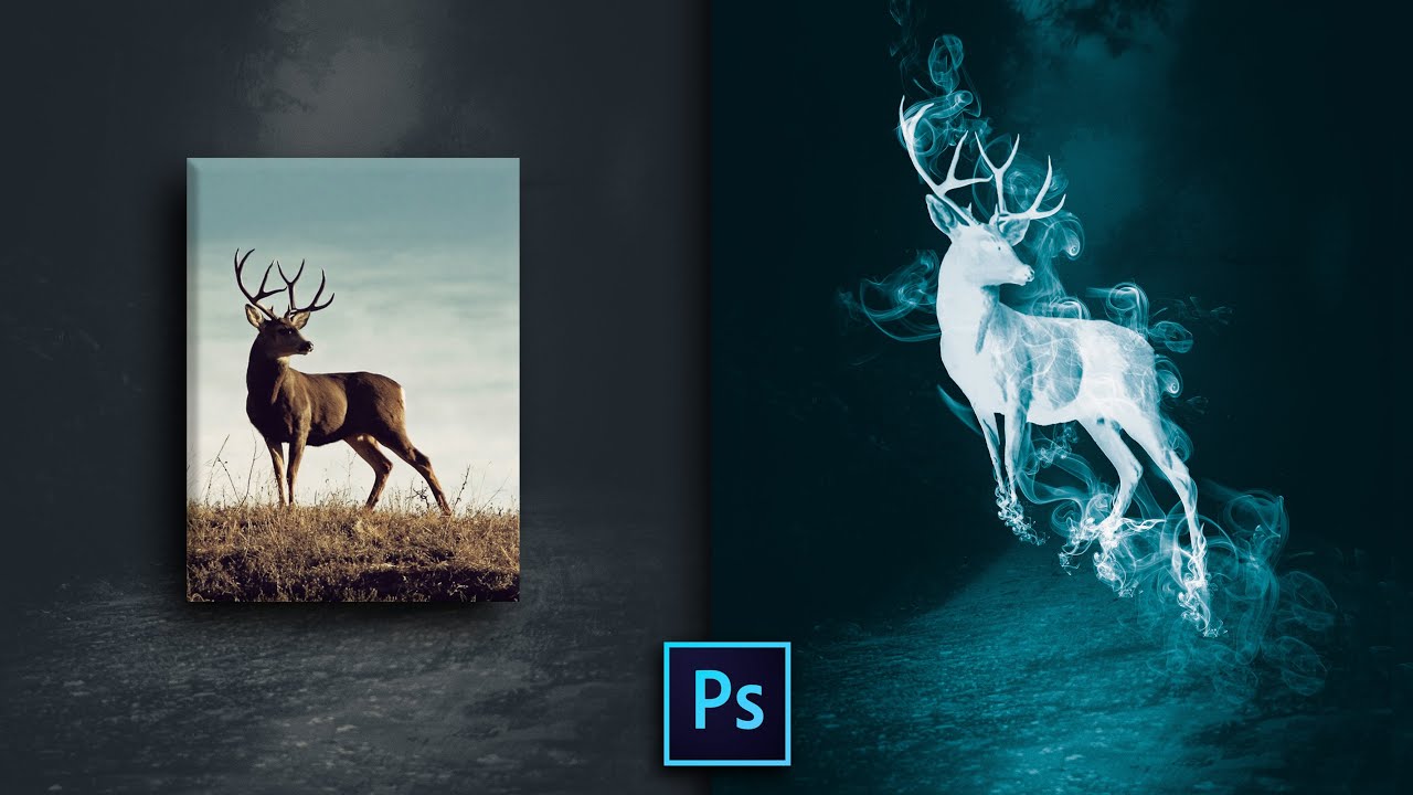 MAGICAL DEER WITH SMOKE EFFECT - ONLY WITH WITH BRUSH TOOL - PS ...
