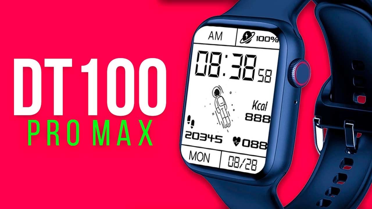 Novo Smartwatch DT100 PRO MAX - TELA GIGANTE 1.8 e GPS! Mas vale a pena ...