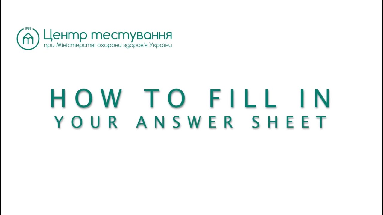 How to fill in your answer sheet - YouTube