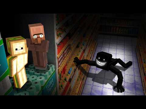 GECE GİZLİCE MARKETTE KALMAMALIYDIK! - Minecraft