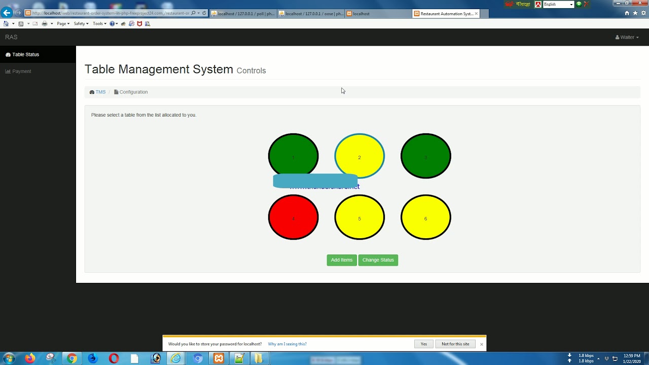 Restaurant Order System In Php With Source Code Freeproject24 Youtube