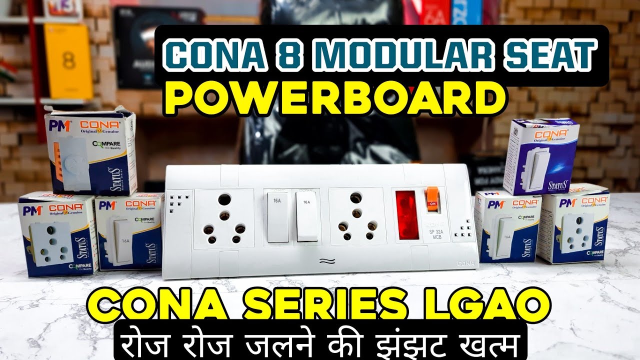 Cona 8Modular Powerboard Complete || 16Amp powerboard Fitting || Cona ...
