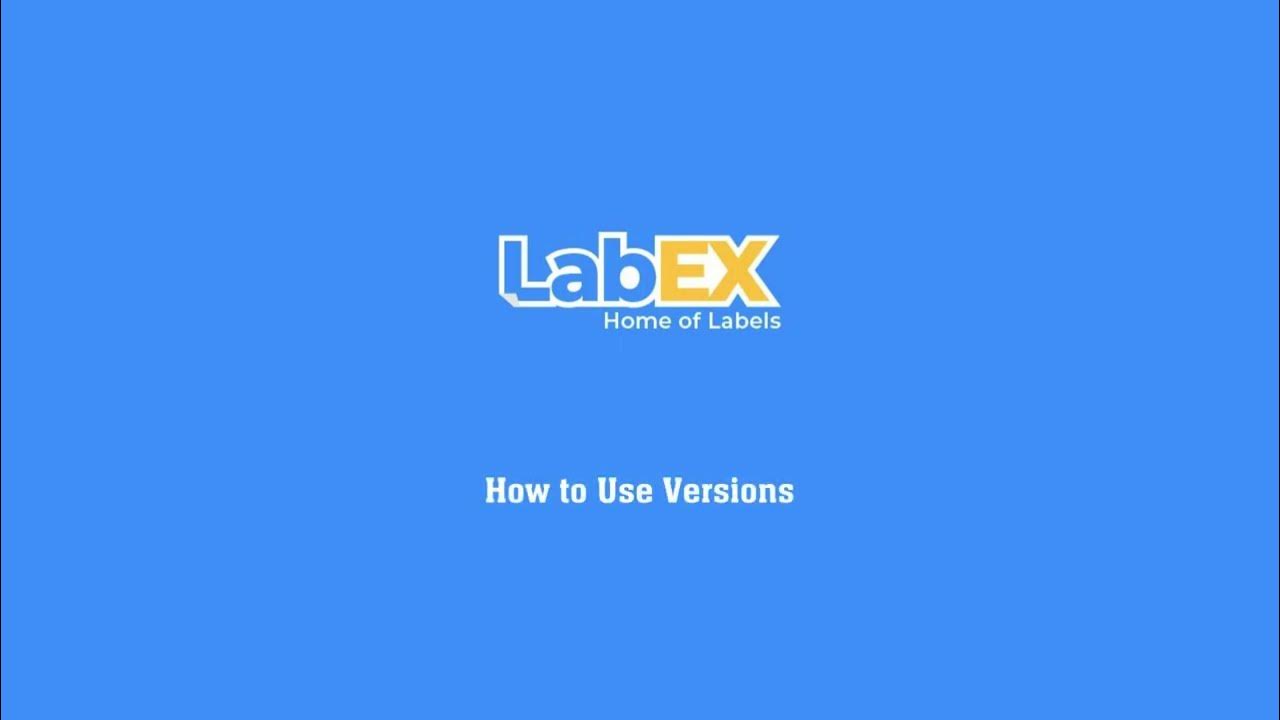 How to use Versions Option in Labex - YouTube