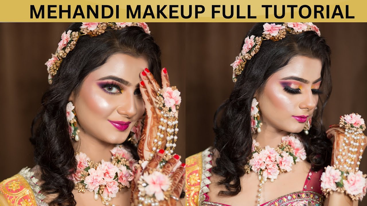 Step by Step Mehandi Makeup Tutorial #stepbystepmakeuptutorial # ...