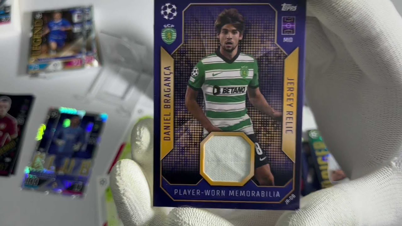 Jersey Relic card Daniel Braganca Topps Match Attax 2022/23 - YouTube