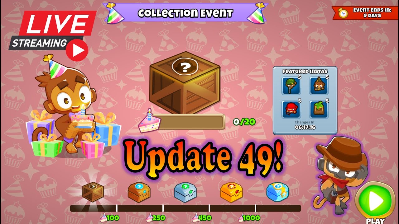 BTD6 Live Collection Event & New Desperado Tower Grinding | Bloons TD6 ...