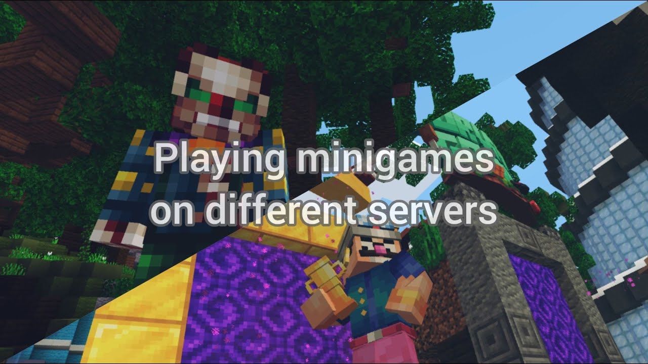 Minecraft bedrock | Playing minigames on different servers - YouTube