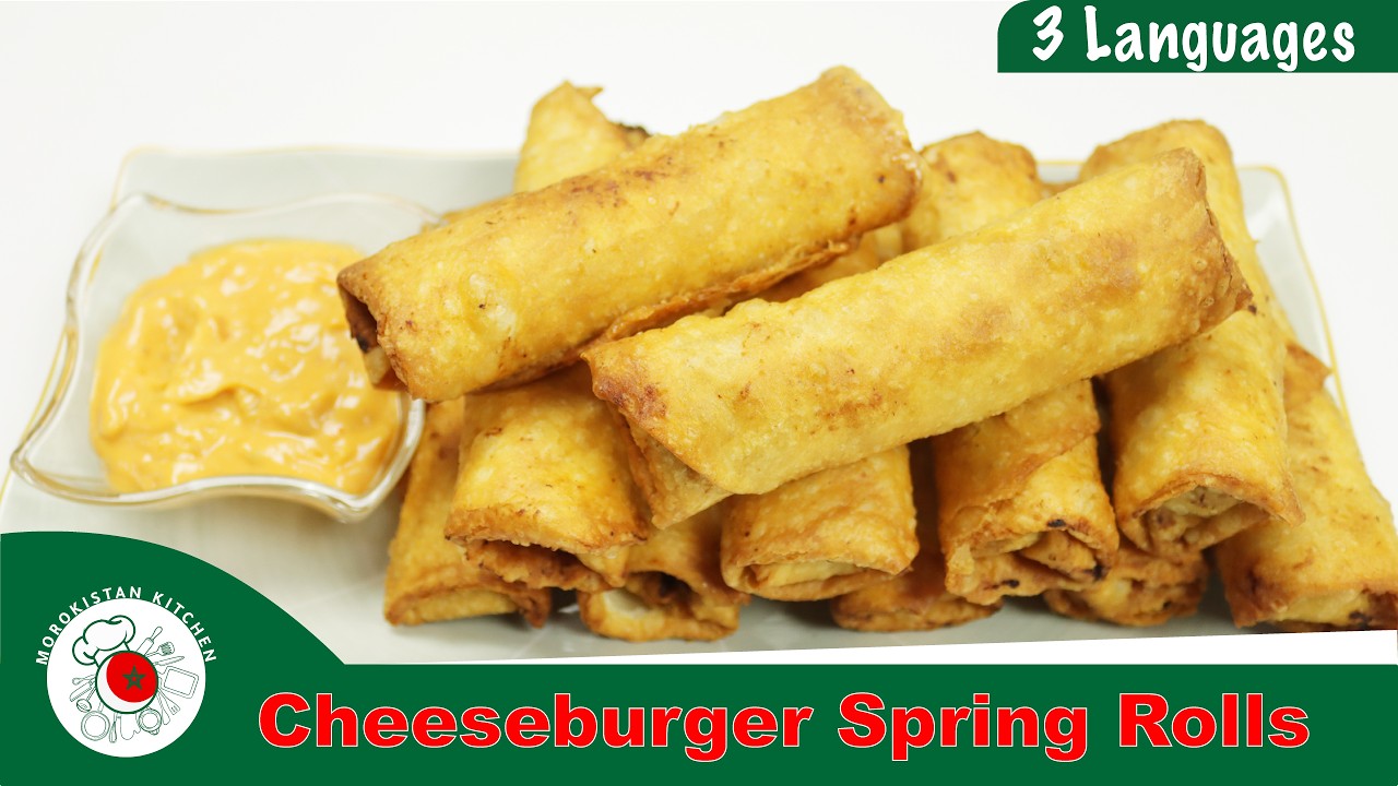Crispy Cheeseburger Spring Rolls | Easy, Delicious & Cheesy Snack ...