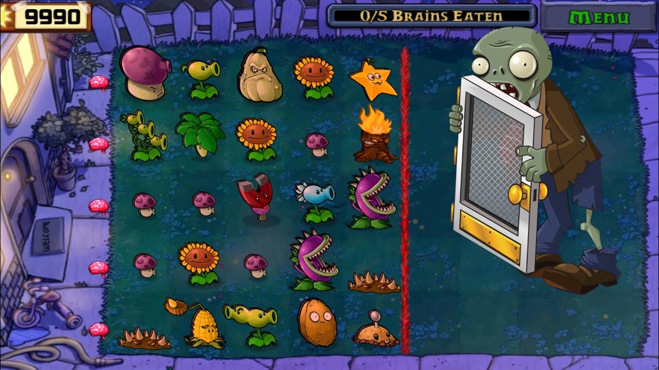 I Screen Door Zombies Vs All Plants || Pvz mod menu - YouTube