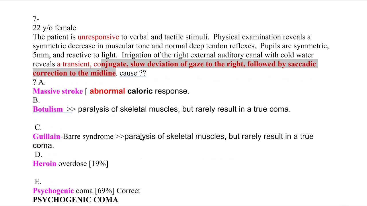 8 PSYCHOGENIC COMA - YouTube