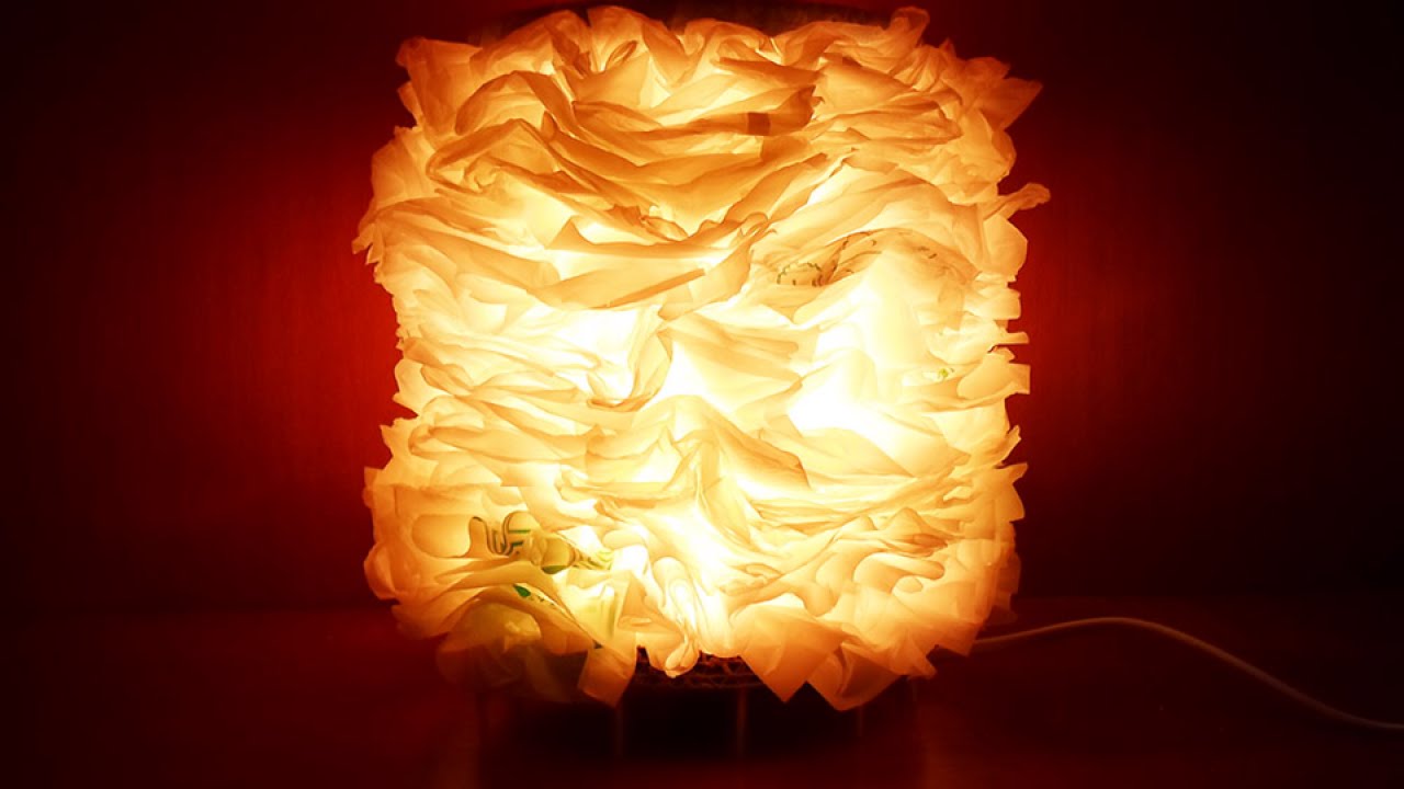 Make An Upcycled Plastic Bag Lamp - Home - Guidecentral - YouTube
