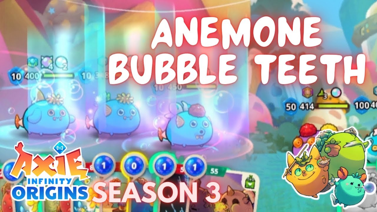 Triple Aqua Anemone Giant Bubble Square Teeth by AxeWood | Axie ...