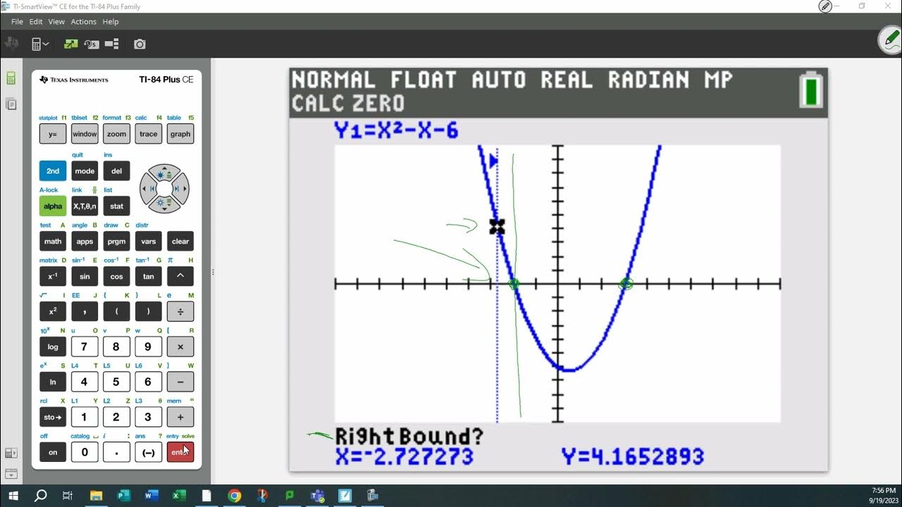 3 2 2f How to Find the x Intercept or Zero on a Graph Using Your ...