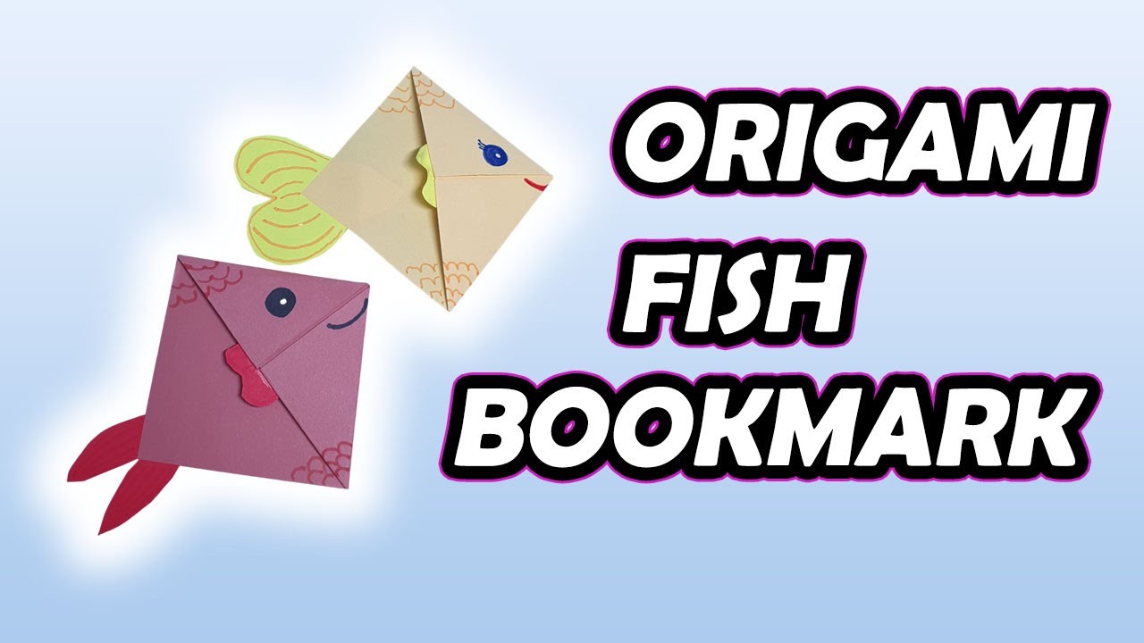 DIY Origami Fish Bookmark // How to make bookmark for kids #origami ...
