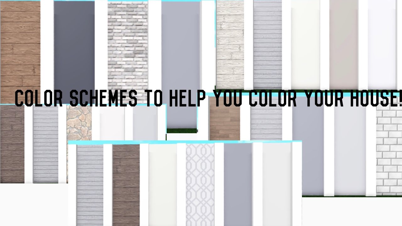Color schemes that you can use for your bloxburg home! - YouTube