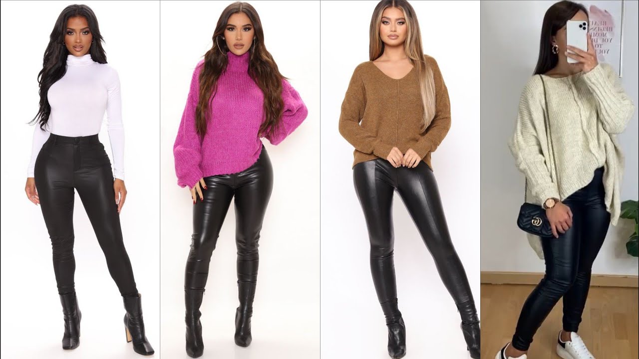 stunning and Latest leather pants lagging outfit ideas - YouTube