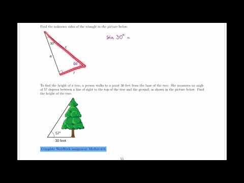Precalculus Refresher, module 6, part b: triangle trigonometry - YouTube