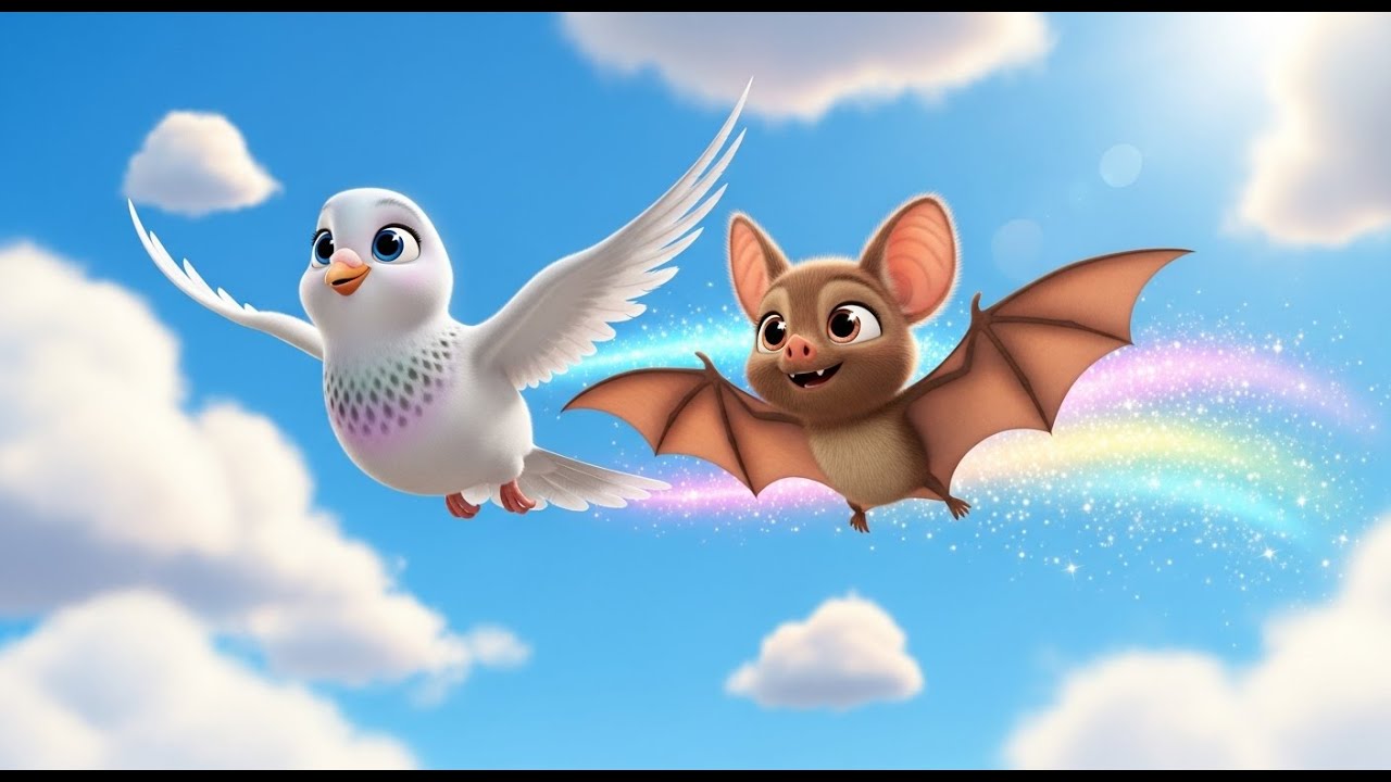 Learn Flying Animal Names – Birds & Bats | Fun Nursery Rhyme Song for ...