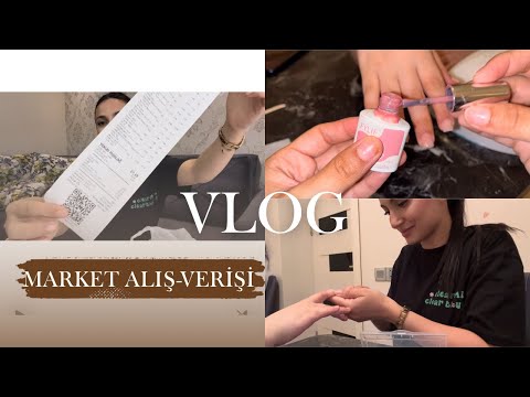 MARKET ALIŞ-VERİŞİ🍋və Xalam Qızına  Evdə Gel Lak Edirəm✨💅🏻 Vlog