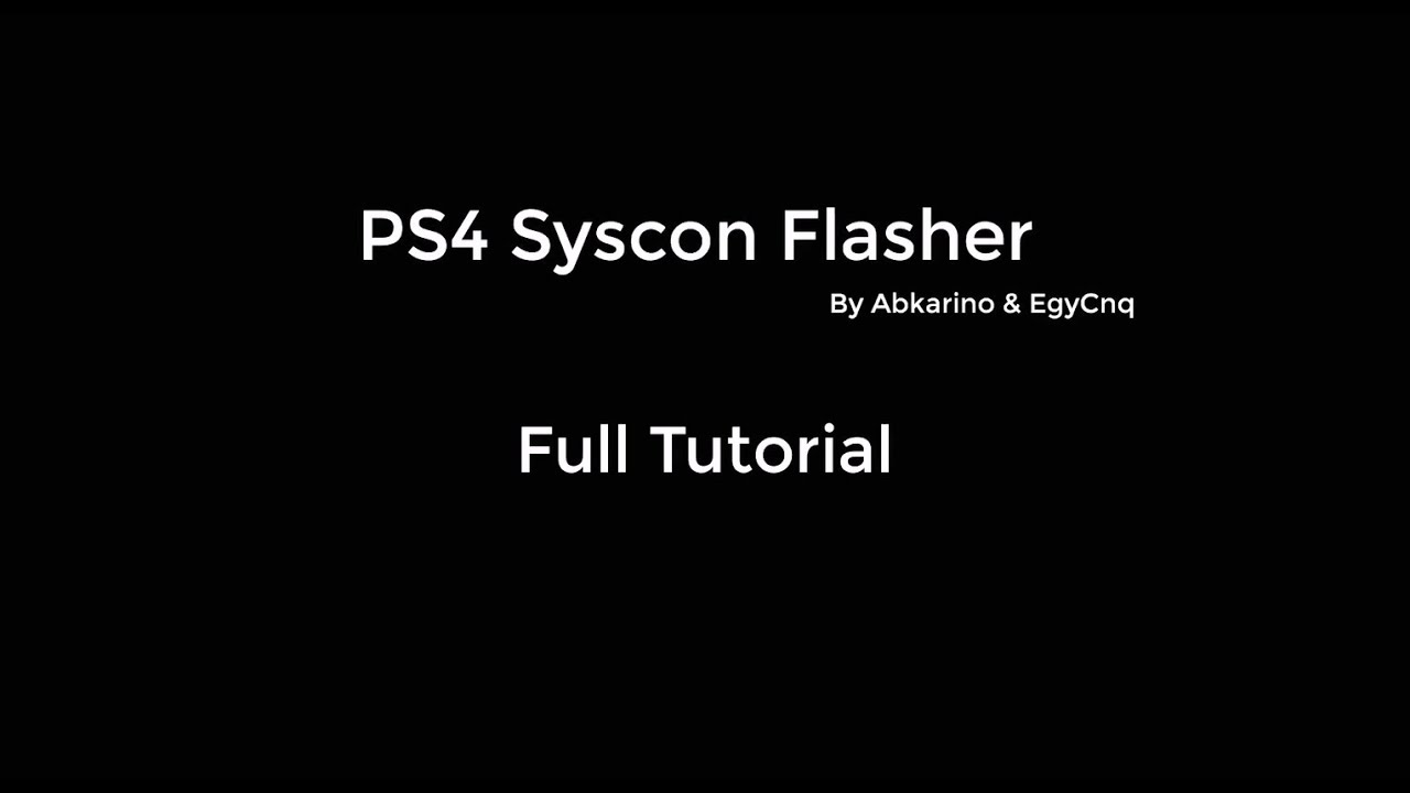 PS4 Syscon Flasher Revert FW - YouTube