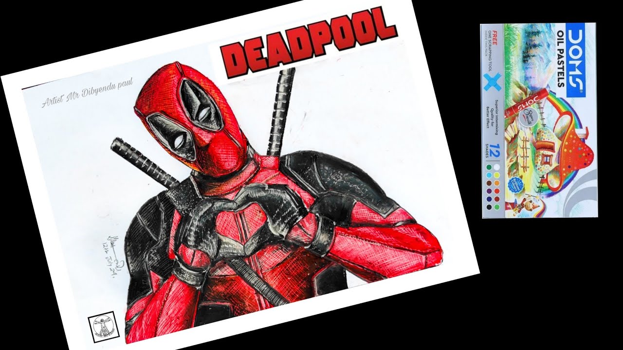 How to draw Deadpool/ Deadpool Movie poster drawing/ Deadpool Drawing ...