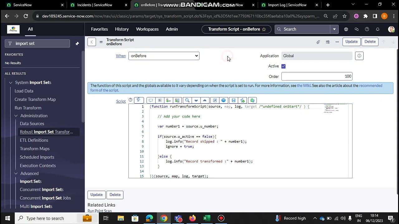 onBefore() script in Transform Maps in service now / what are transform scripts in servicenow ...