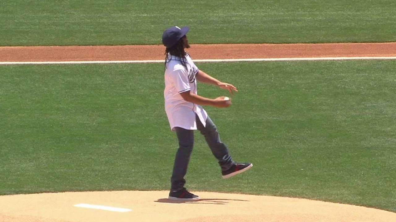 SEA@SD: Rapper Lil Jon throws out the first pitch - YouTube