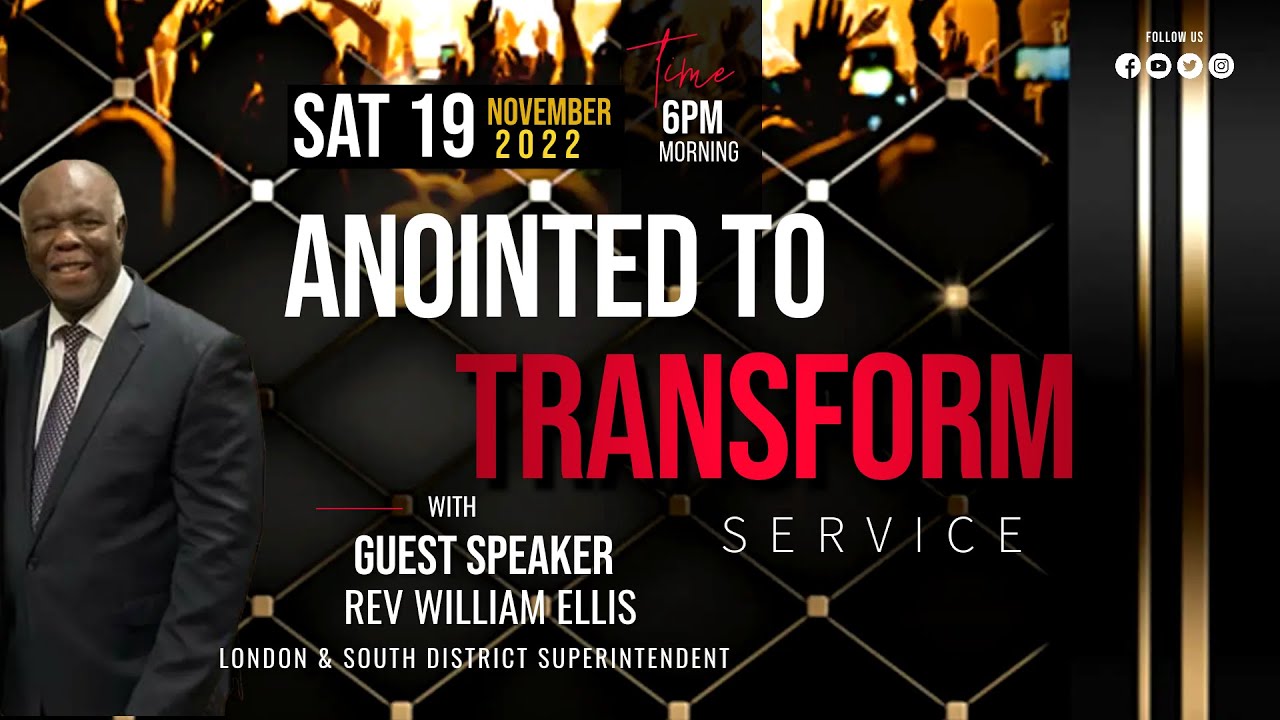 Anointed To Transform | Rev. William Ellis - YouTube