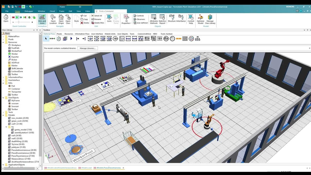 Tecnomatix Plant Simulation 2201 - YouTube