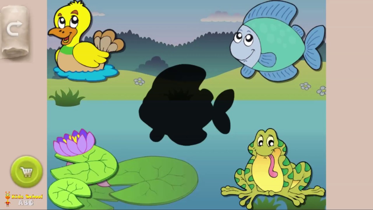 Animals in the Pond - Puzzle for Kids Toddlers Babies with Nursery ...