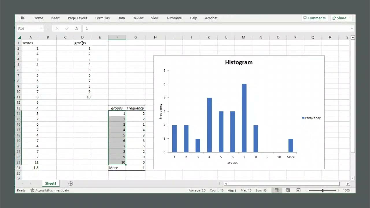 How to make a Histogram in Excel - YouTube