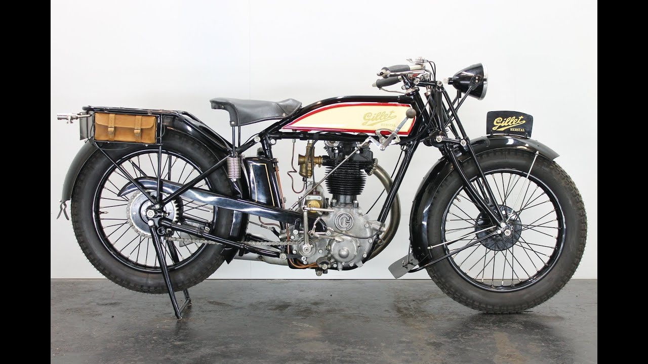 Gillet Model Sport 1927 500cc 1 cyl ohv - starting up - YouTube